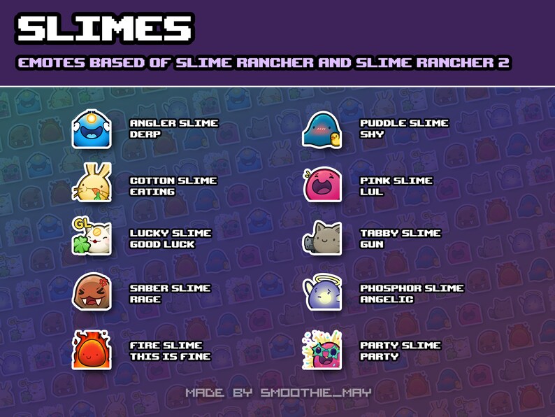 Slime Rancher Emotes for Twitch / Youtube / Discord / Kick - Etsy