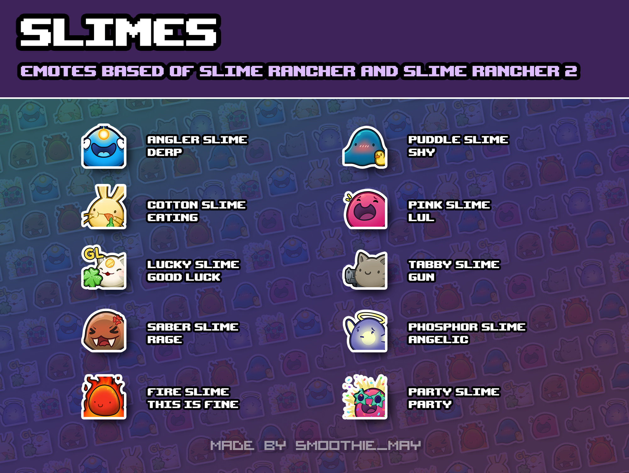 Slime Rancher Emotes for Twitch / Youtube / Discord / Kick - Etsy