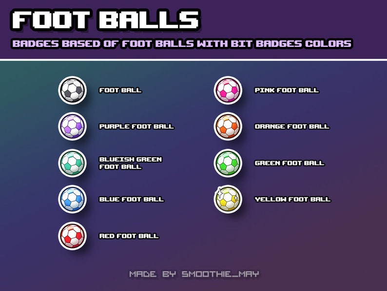 Football Soccer Badges for Twitch / Youtube / Discord / Kick - Etsy