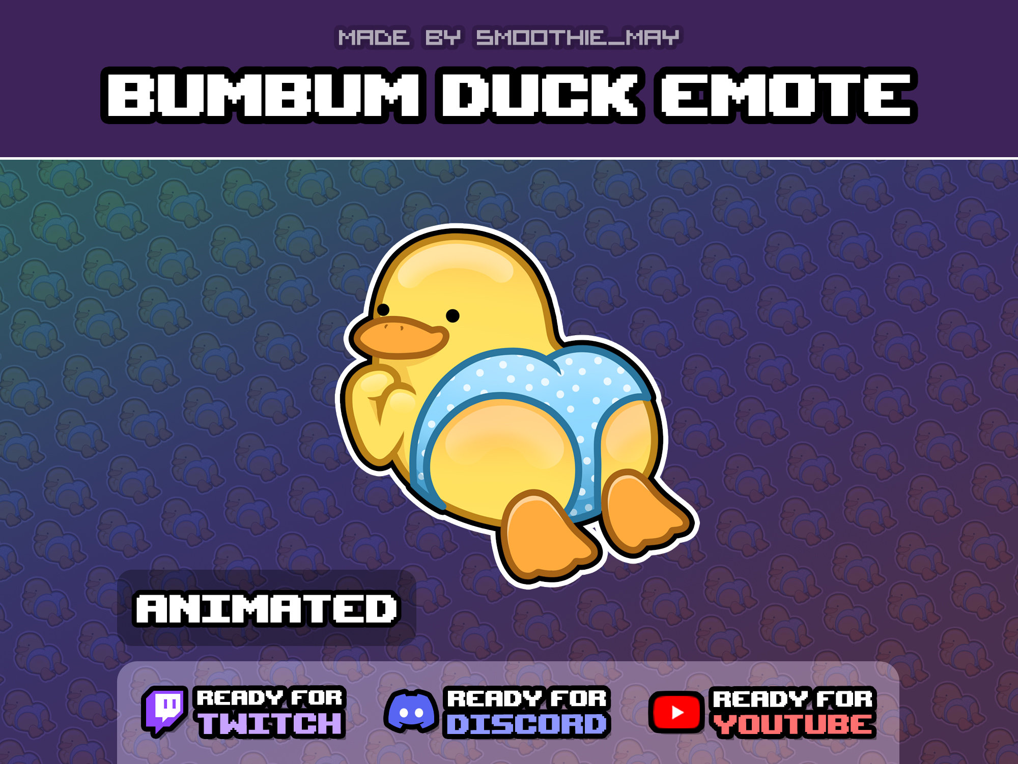 Animated Duck Emote for Twitch / Youtube / Discord - Etsy Canada