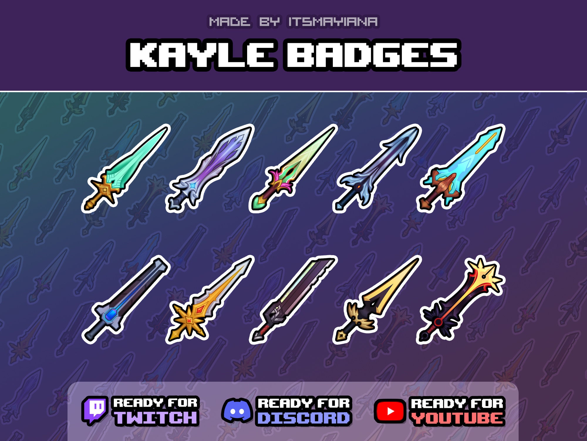 Kayle Badges Twitch / Youtube / Discord - Etsy