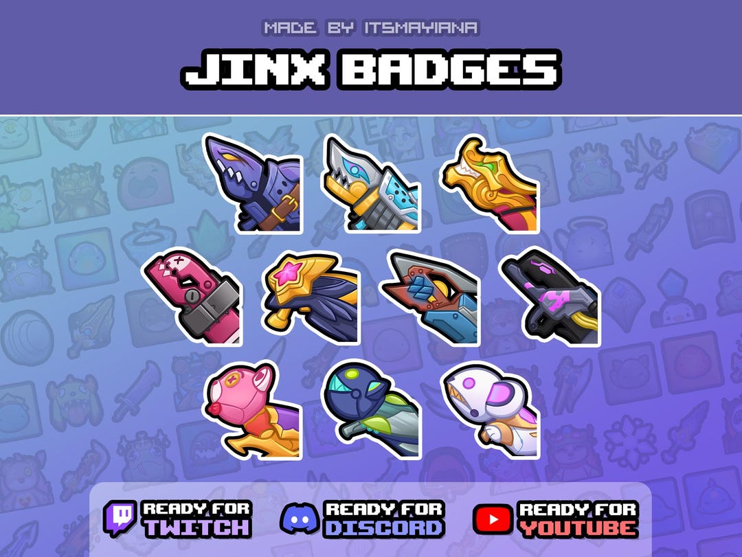 Jinx Badges Twitch / Youtube / Discord - Etsy
