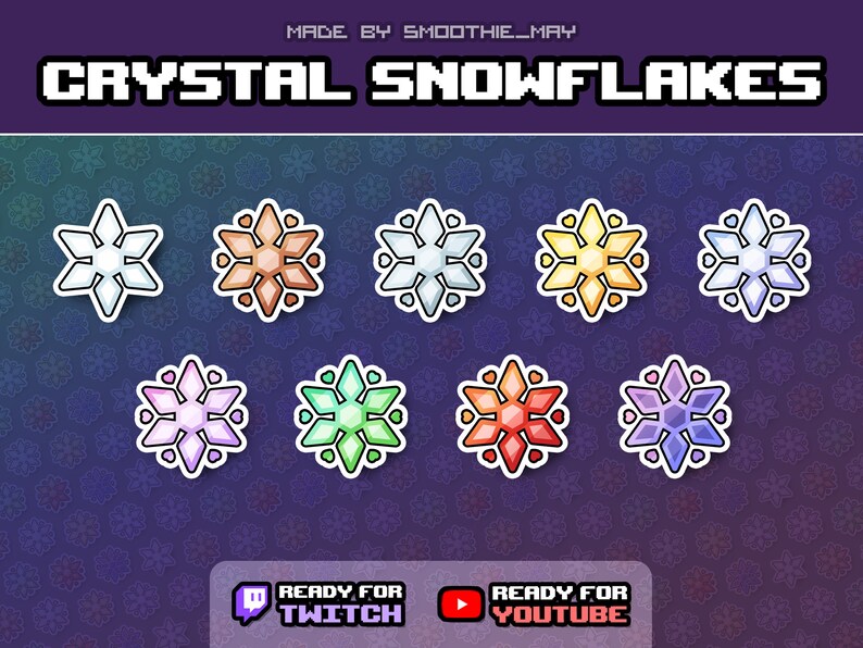 Snowflake Badges for Twitch / Youtube / Discord / Kick - Etsy