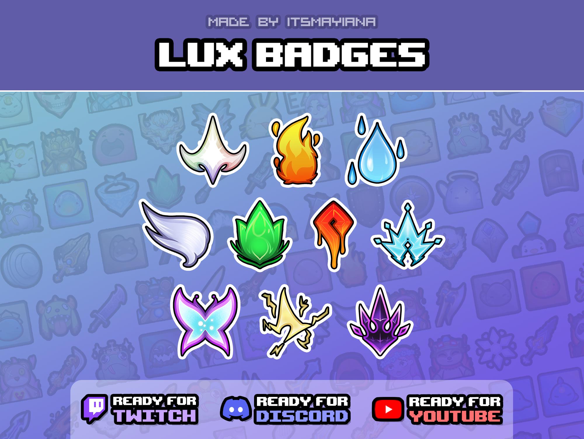 Elementalist Lux Badges for Twitch / Youtube / Discord - Etsy