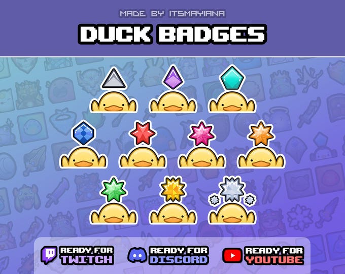 Duck Badges for Twitch / Youtube / Discord - Etsy