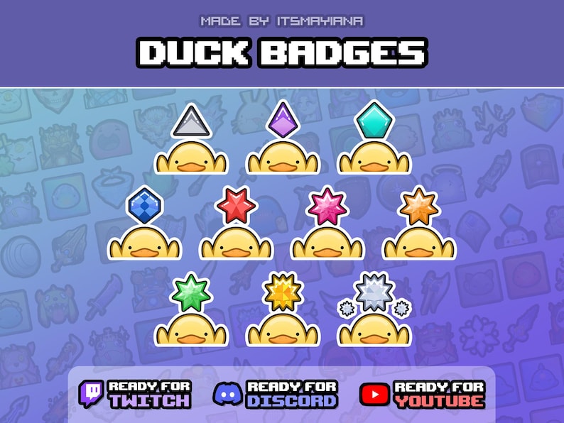 Duck Badges for Twitch / Youtube / Discord - Etsy