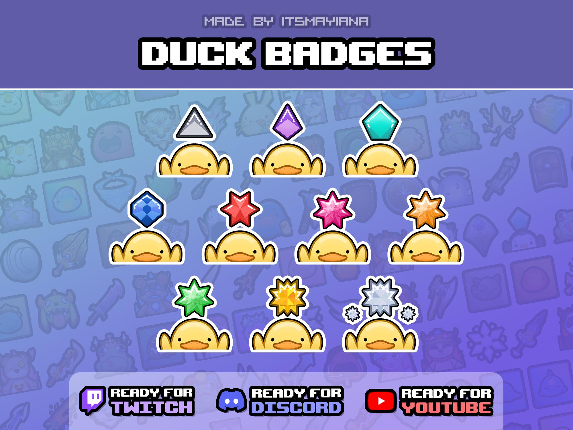 Duck Badges for Twitch / Youtube / Discord - Etsy