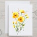 Yellow Summer Flowers Note Cards, Personalized Spring Florals ...