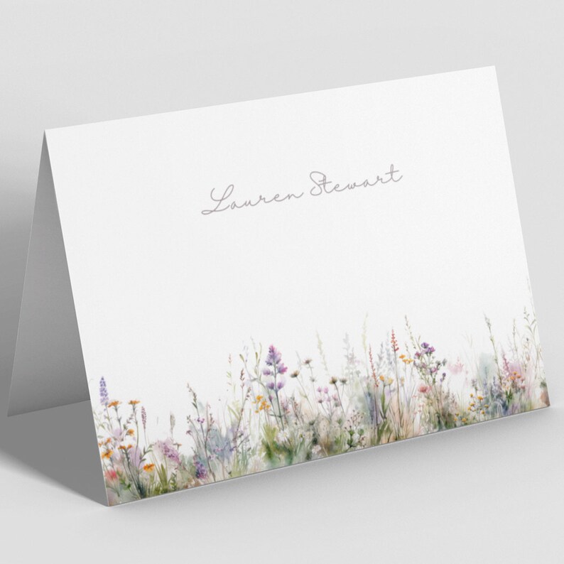 Watercolor Meadow Wildflowers Thank You Cards, Wild Flowers Thank You ...
