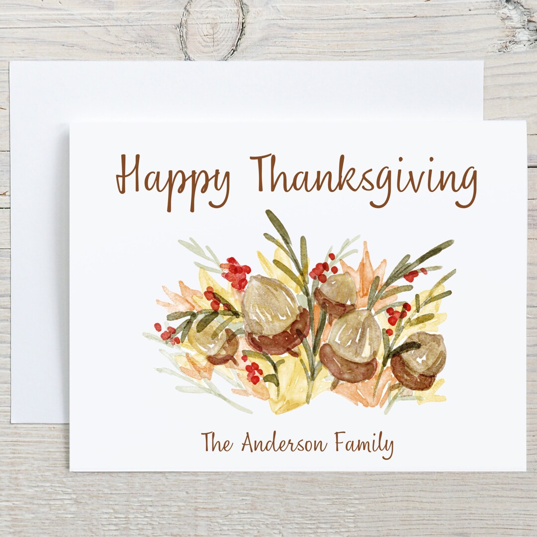 Happy Thanksgiving Note Cards Stationary Sets Personalized - Etsy