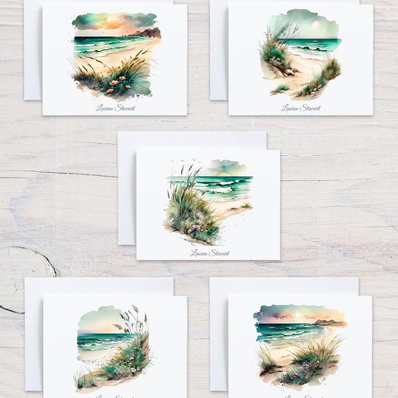 Beach Note Cards - Etsy