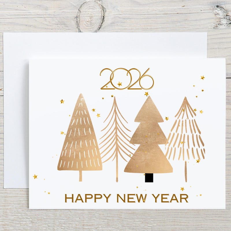 Happy New Years Cards Box - Etsy