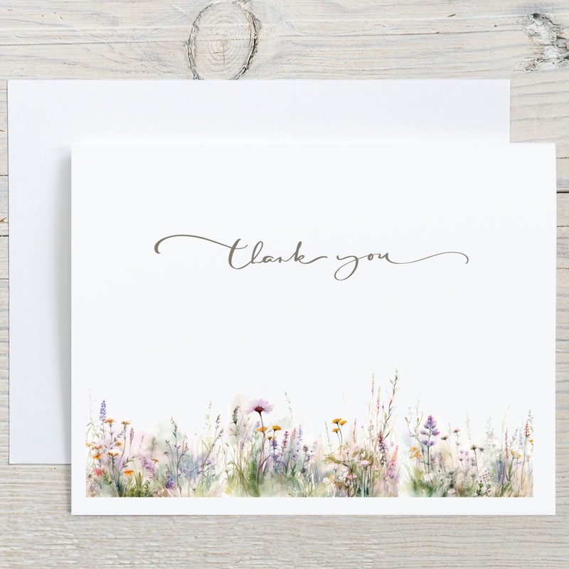 Watercolor Thank You - Etsy