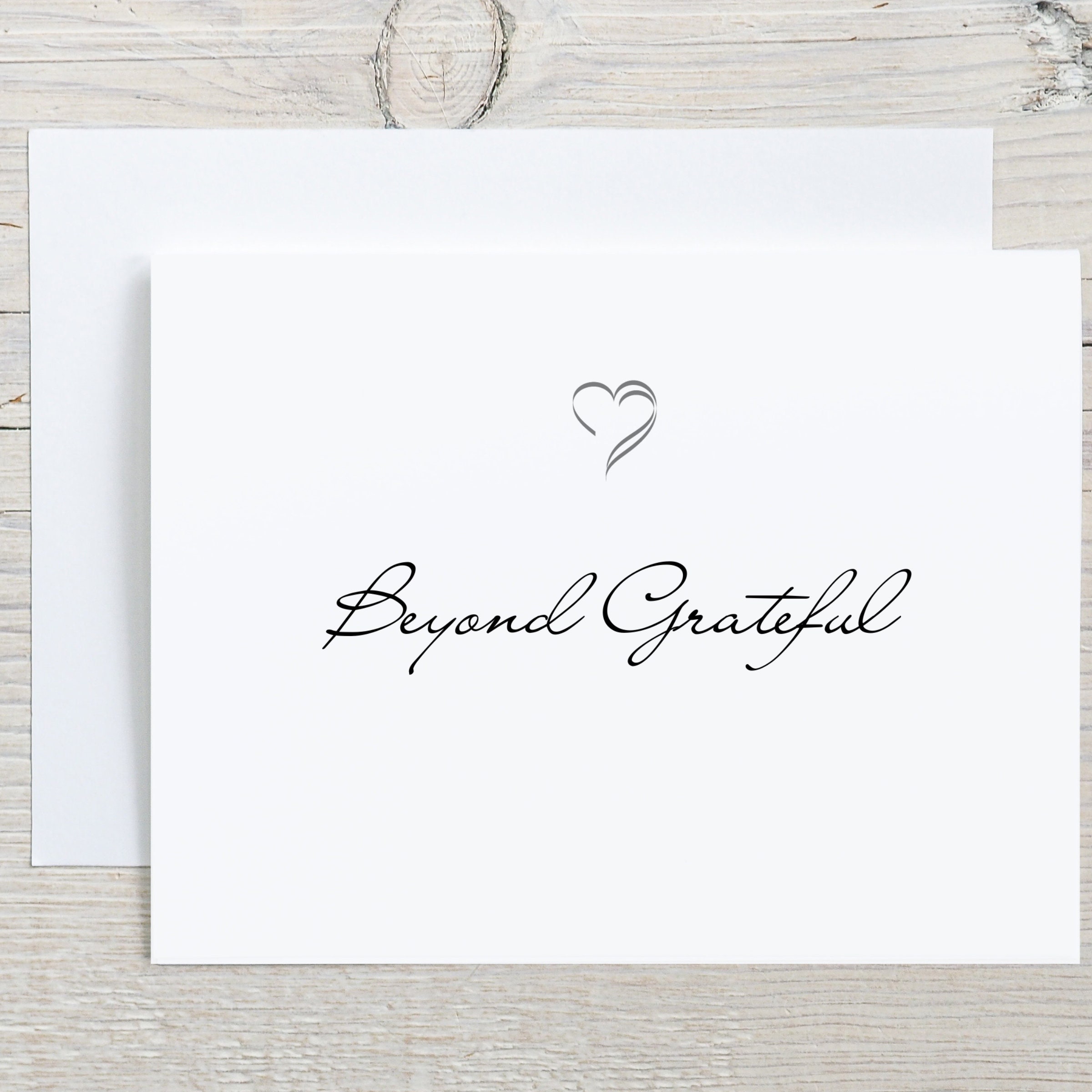 Personalized Thank You Note Cards Sets, Beyond Grateful Stationary ...