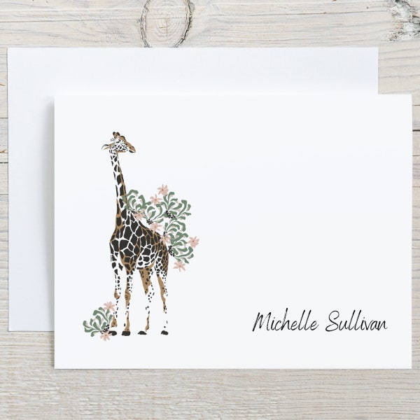 Giraffe Note Cards - Etsy