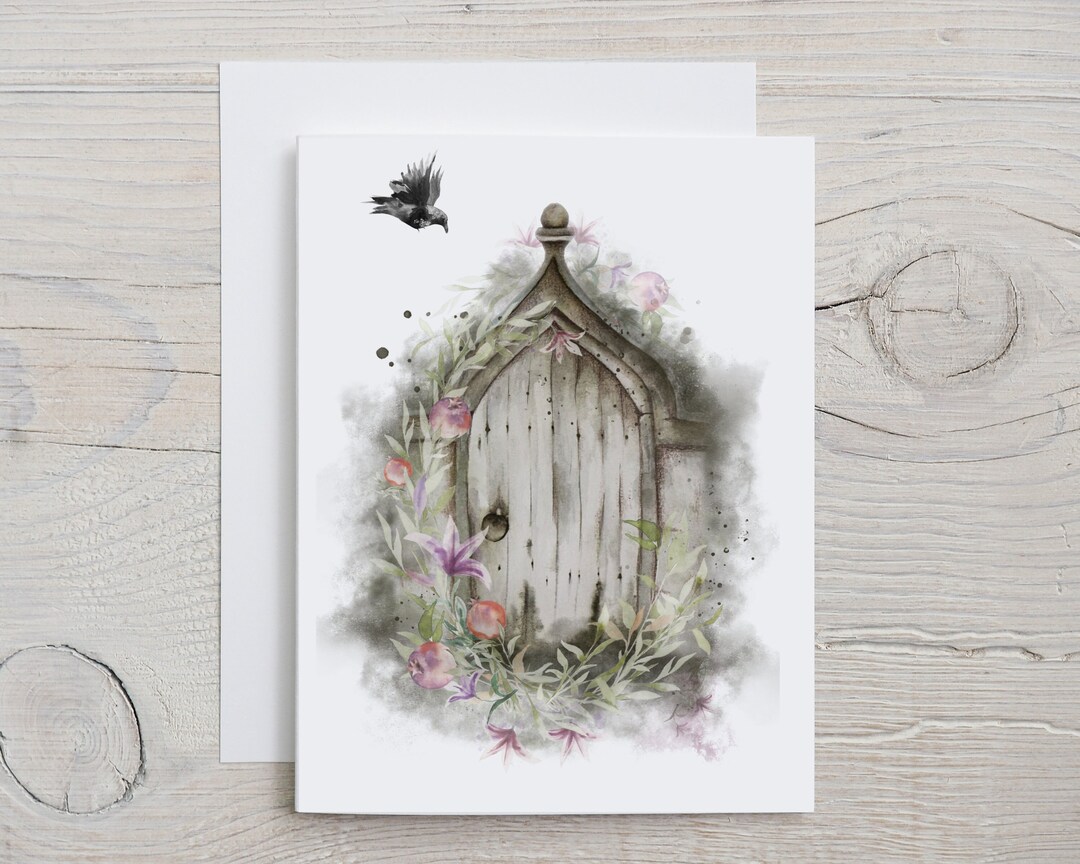 Magic Gate Fantasy Greeting Note Cards Sets, Magical Gate Raven ...