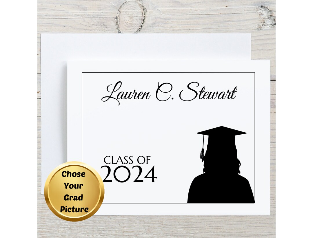 Personalized 2024 Graduation Announcement Greeting Cards, Woman ...