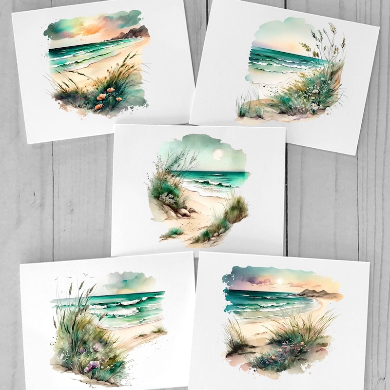 Beach Note Cards - Etsy