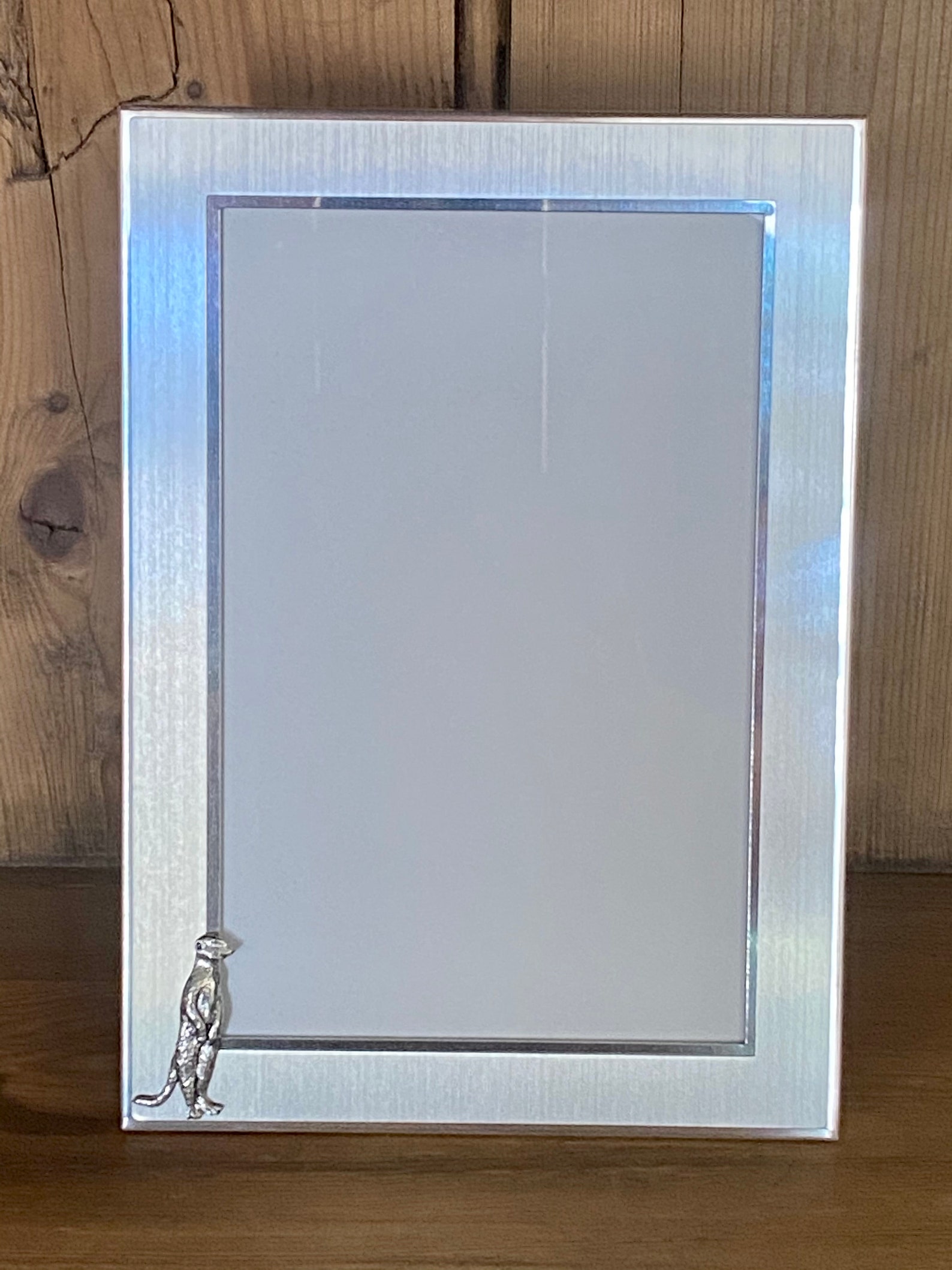 Meercat Picture Frame Brushed Chrome 4 x 6 or 5 x 7 Size frame - Etsy.de