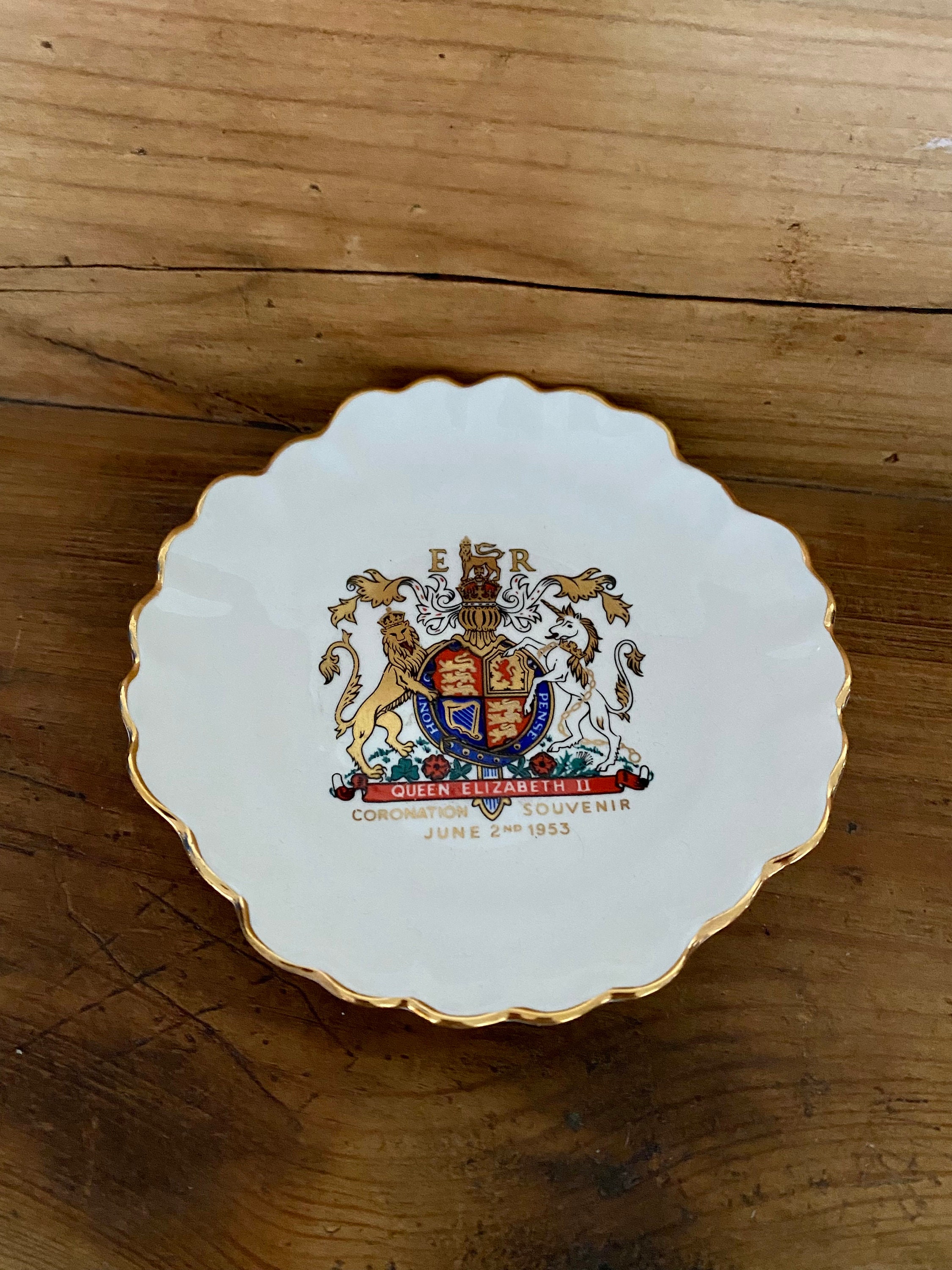 Queen Elizabeth II Coronation Souvenir June 2nd 1953 Small Trinket Bowl ...