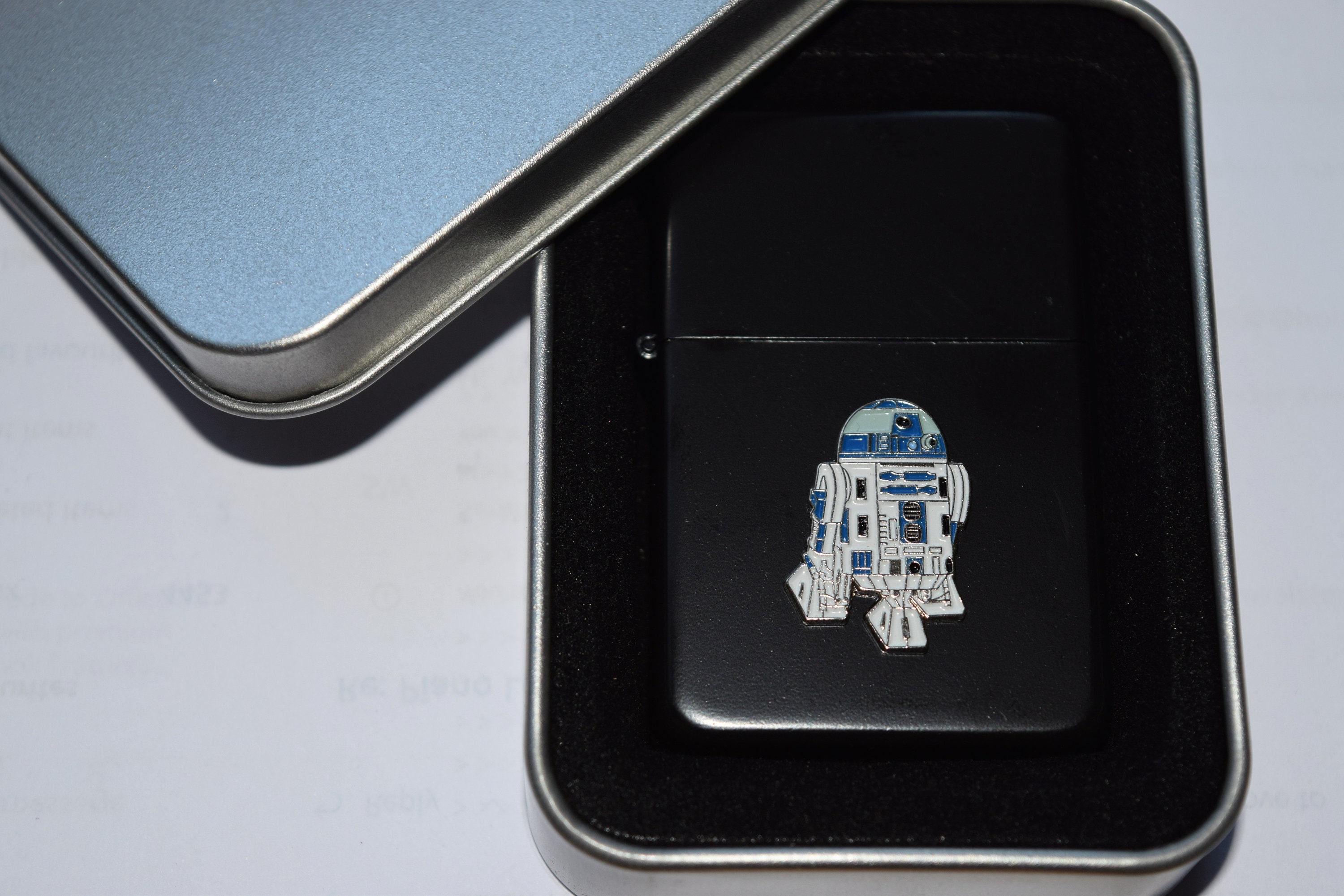 R2D2 Robot Lighter Black Chrome Gift Boxed Lighter No Fuel Included ...