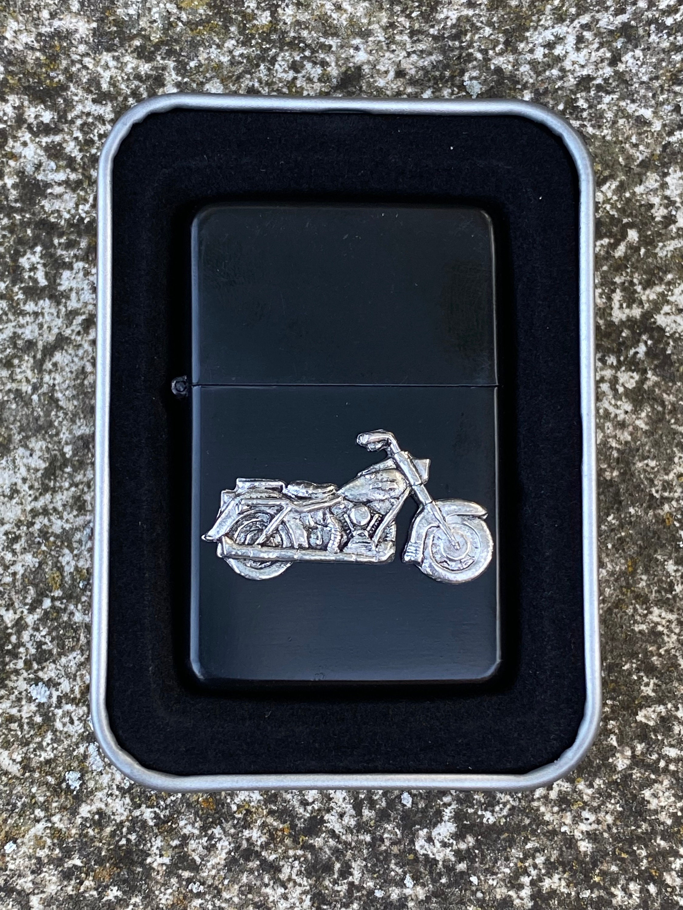 Motorbike Lighter Black Chrome Gift Boxed Lighter No Fuel Included ...