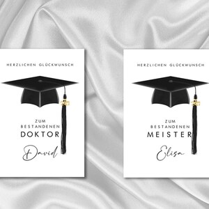 Abitur Bachelor Master Doktor Meister peronalisierte Klappkarte - Etsy.de