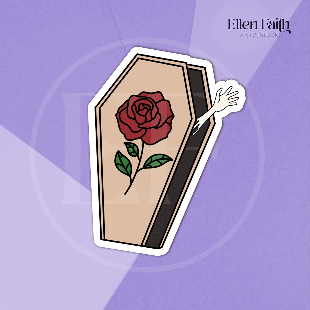Creepy Coffin Sticker Creepy Vibes Journal and Planner - Etsy