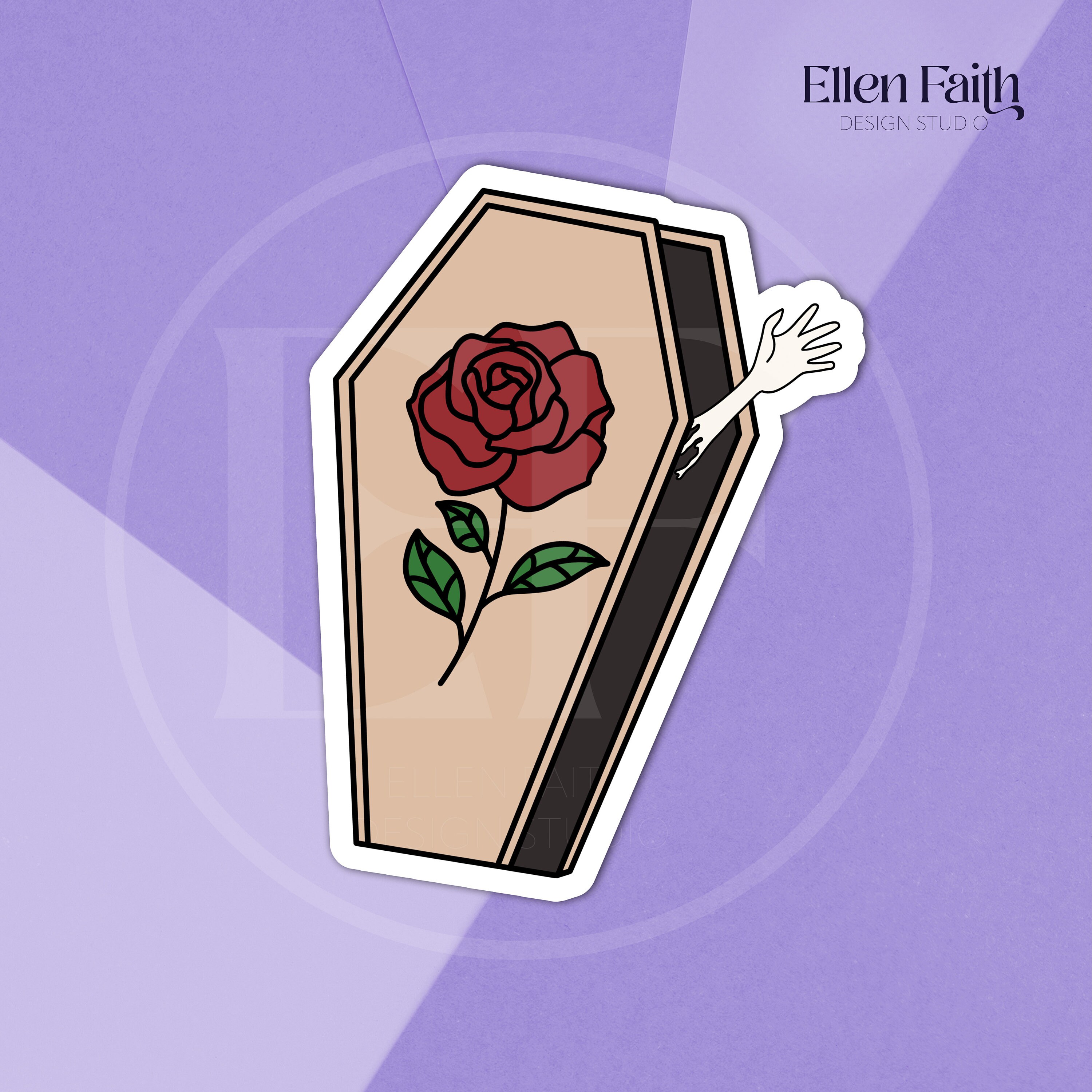 Creepy Coffin Sticker Creepy Vibes Journal and Planner - Etsy