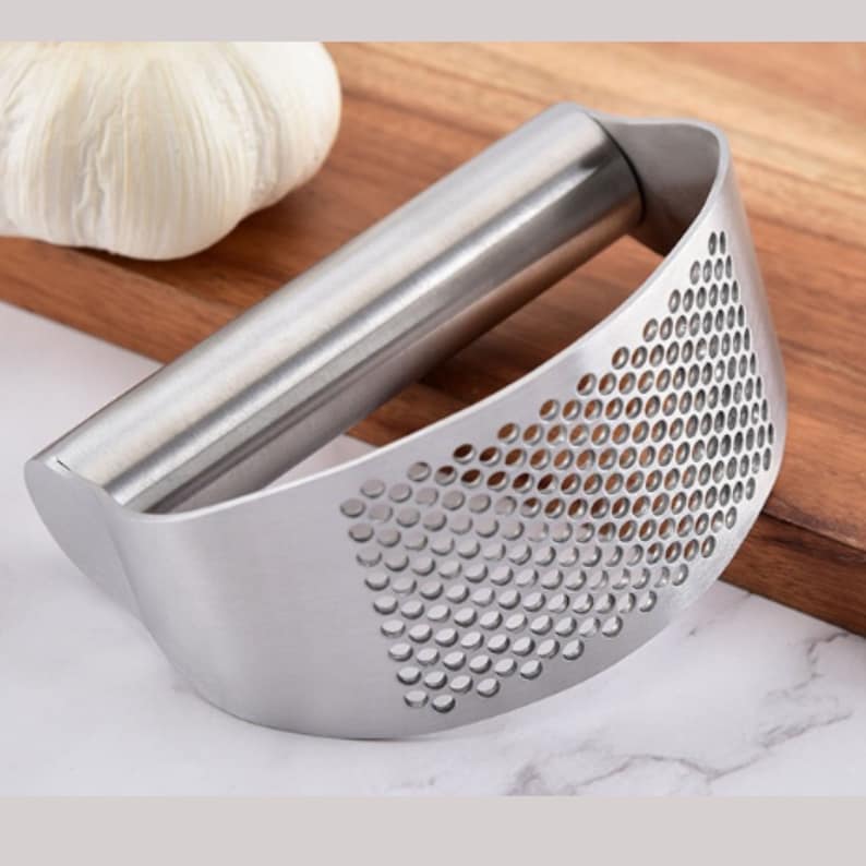 Premium Stainless Steel Garlic Press for Easy Clean Up. Kitchen Tools ...