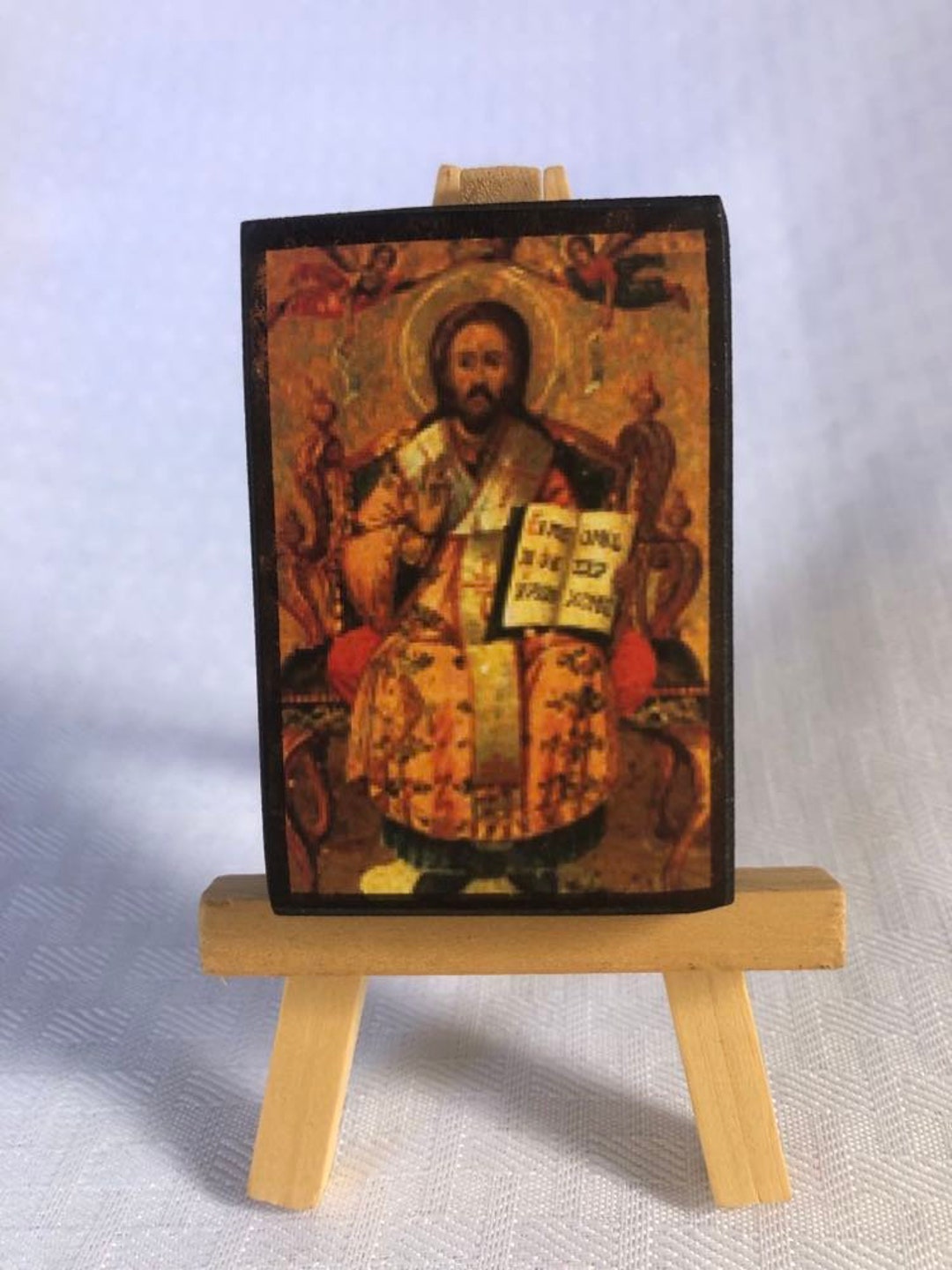 Pantocrator Icon, Coptic Art, Jesus Christ on the Throne Icon, Jesus ...