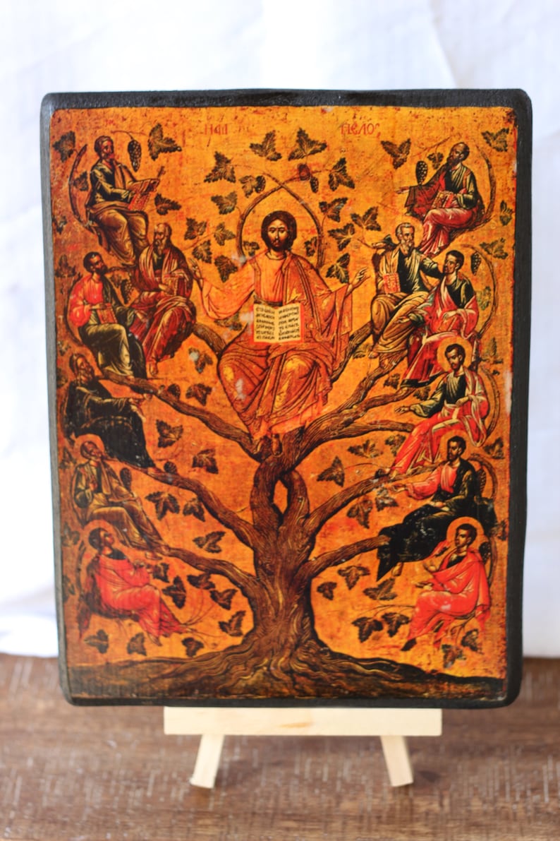 Jesus Christ the Vine Icon, Wall Display, Easel Display - Etsy
