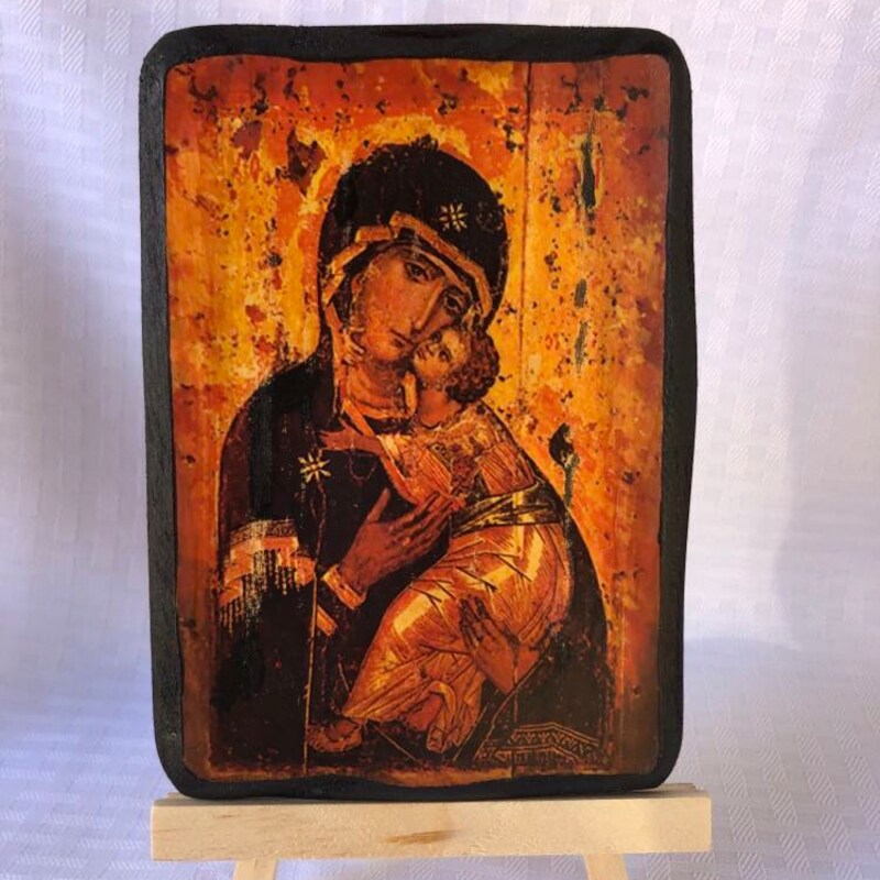 Virgin Mary Icon - Etsy