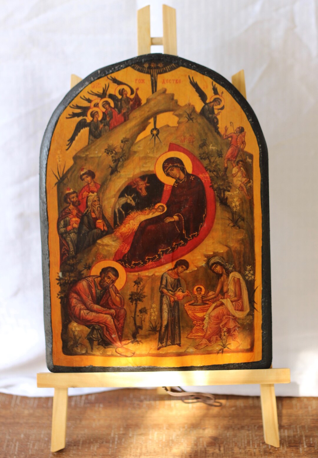 Nativity Icon, Christmas Icon, Holy Night Nativity of Jesus Christ ...