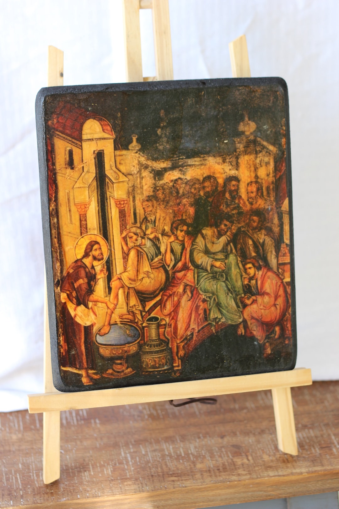 Icon of the Washing the Disciples Feet, Jesus Washes the Disciples Feet ...