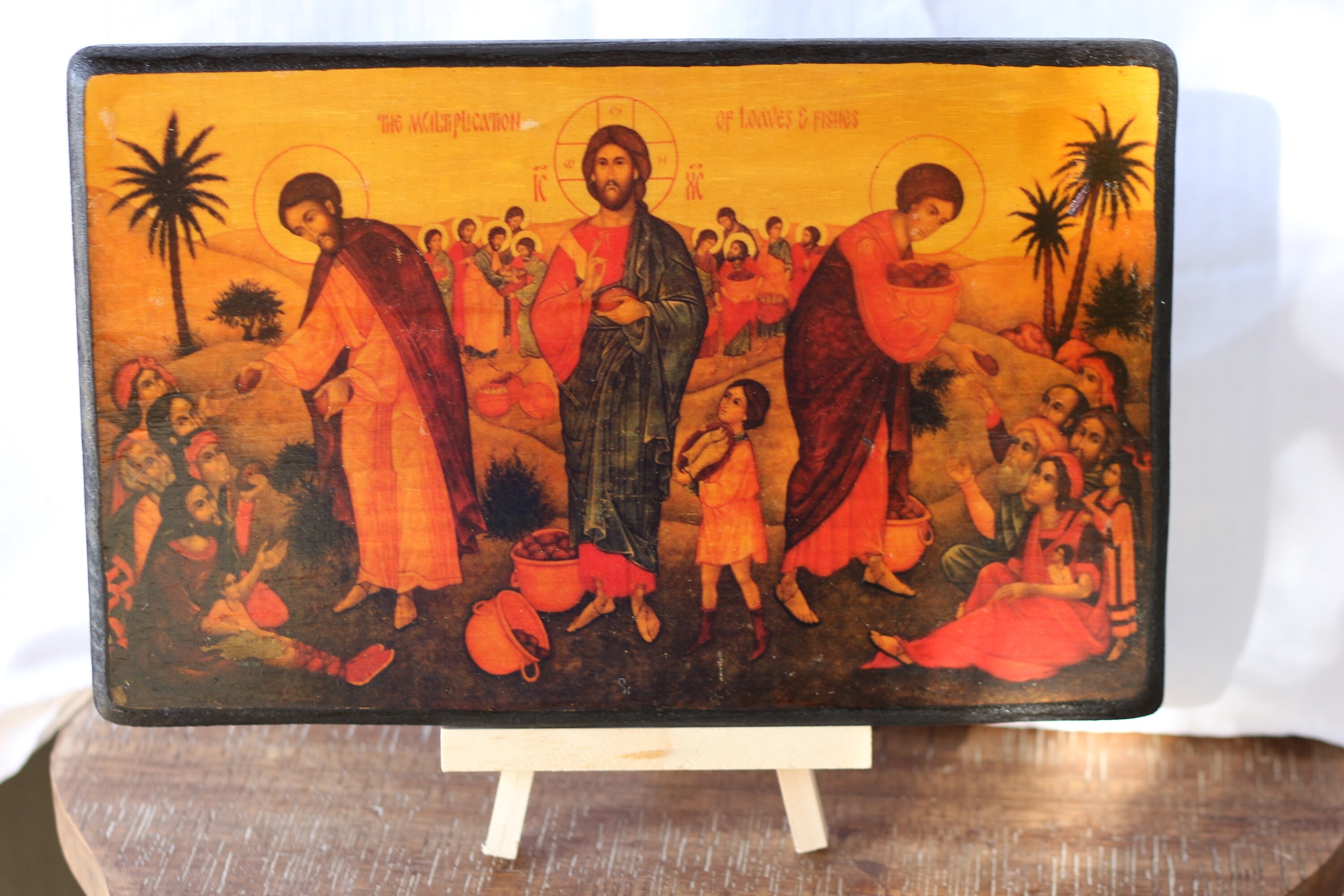 Icon of the Feeding of the 5000, Icon Jesus Christ Blessing the Bread ...