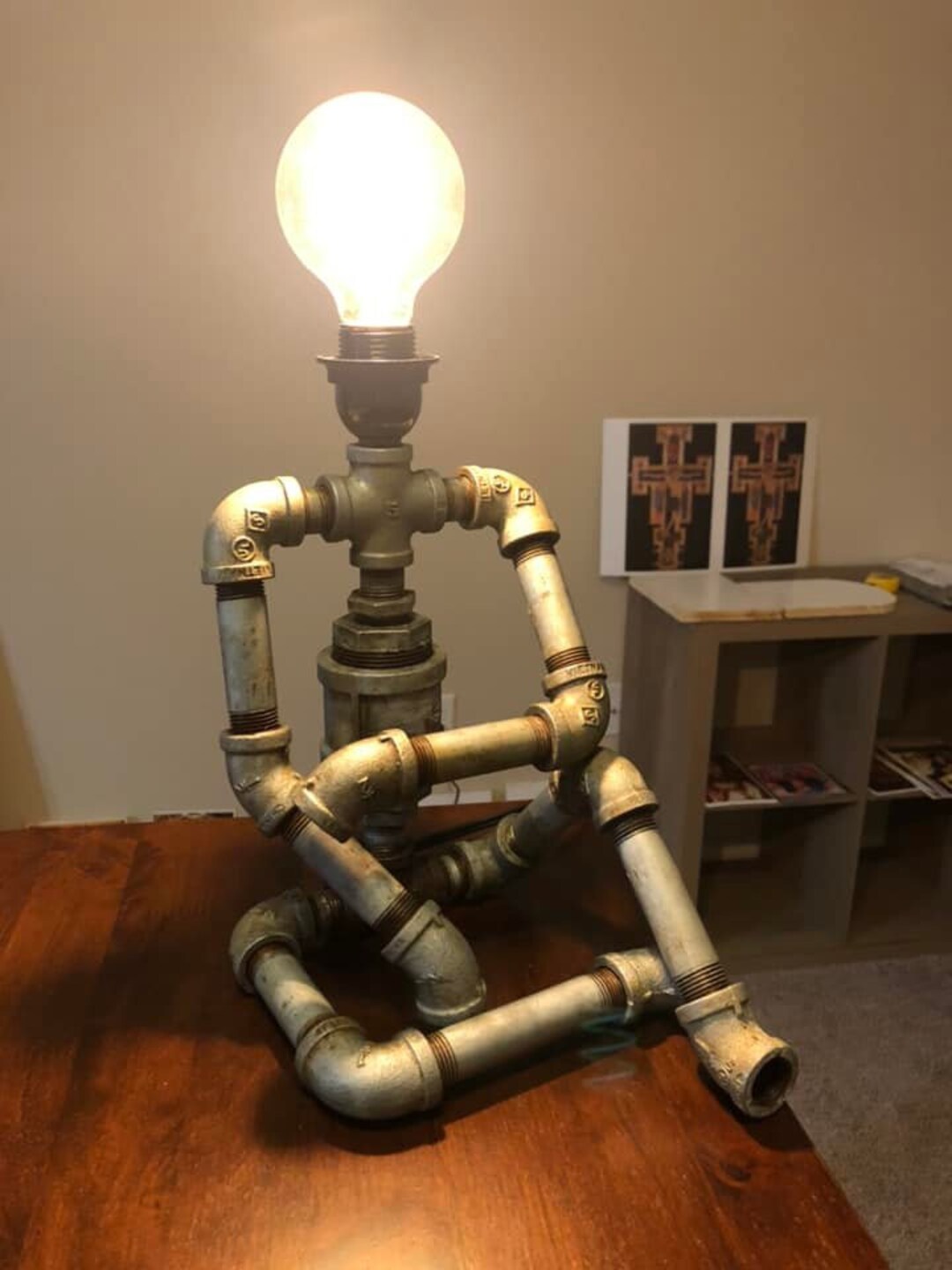 Thinker Lamp, Touch Lamp, Industrial Lamp, Galvanized Pipe Work Lamp ...