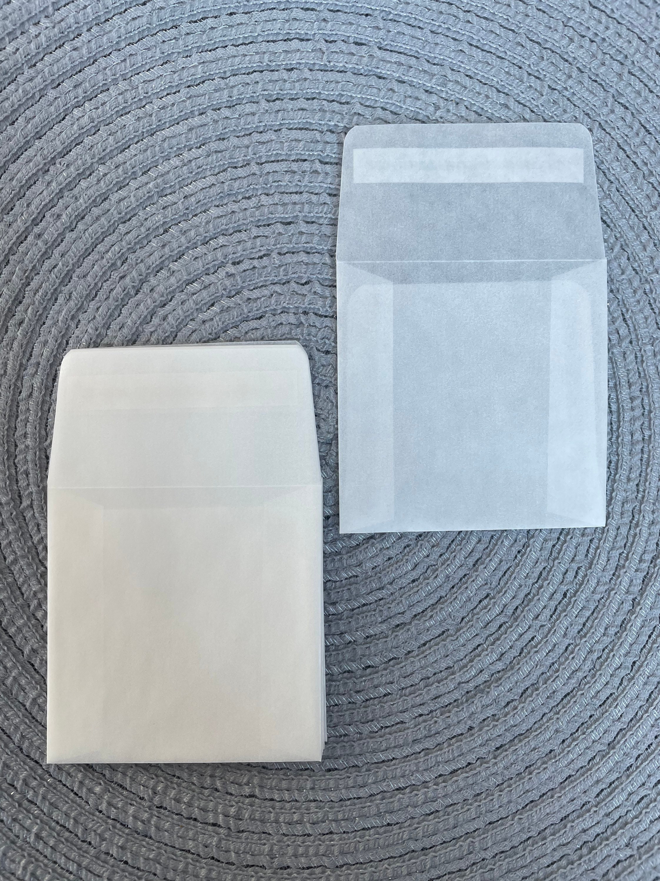 Set of 25 50 or 100 Glassine Envelope Peel & Seal With Flap. - Etsy UK