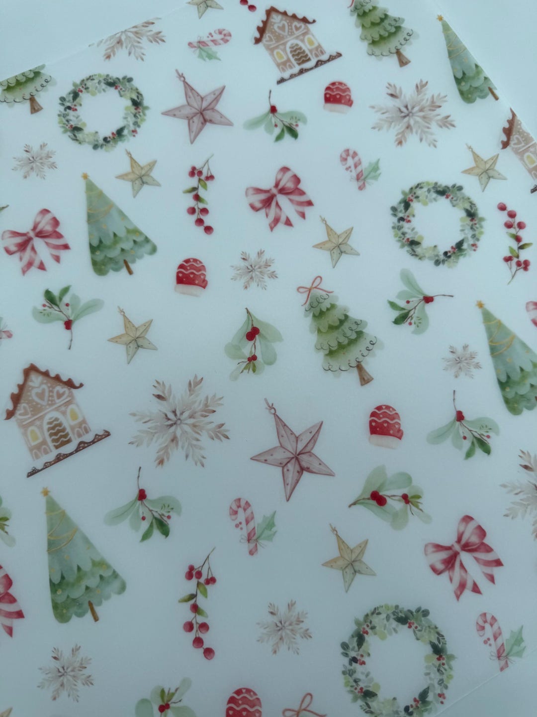 Printed Vellum Paper - Christmas Wrapping Paper - A4 / A3 Paper ...