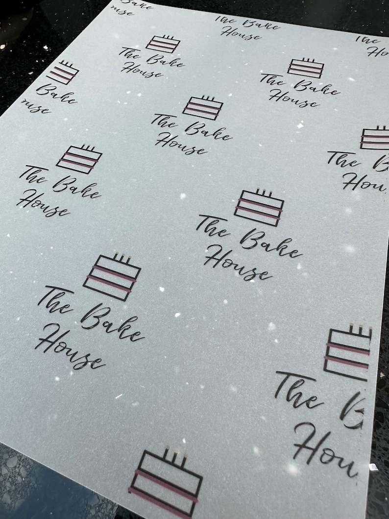 Personalised Logo Printed Vellum Paper - A3 Translucent Business Wrap ...
