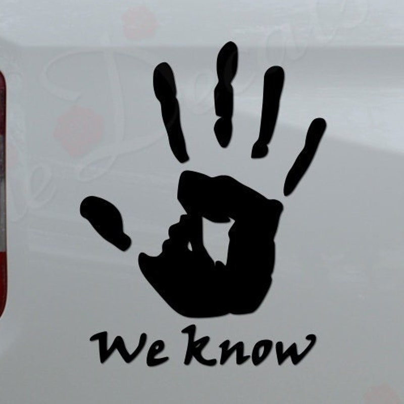 We Know Car Stickers - Etsy