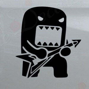 Domo Kun Rock Star Pop Music Guitar Player Die Cut Vinyl Decal Sticker ...