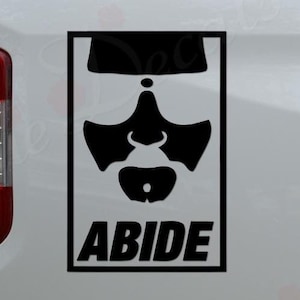 Funny the Dude Big Lebowski Abide Die Cut Vinyl Decal Sticker for Car ...