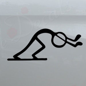 Stickman Stick Figure Pushing Against #02 Die Cut Vinyl Decal Sticker ...