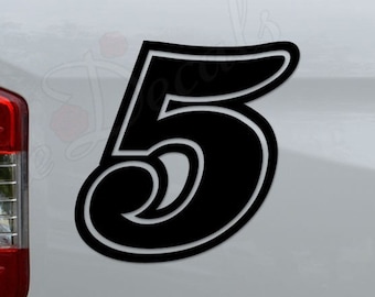 Number 5 Race Car - Etsy