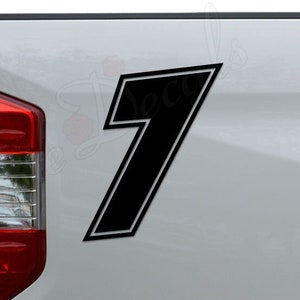 Racing Race Number 7 Style #12 Go Kart Helmet Die Cut Vinyl Decal ...