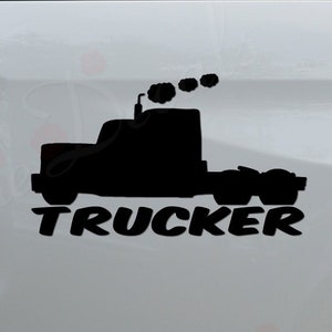 Trucker 18 Wheeler Big Rig Truck Driver Die Cut Vinyl Decal Sticker for ...
