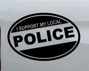 I Support My Local Police Bumper Sticker / Decal - Etsy