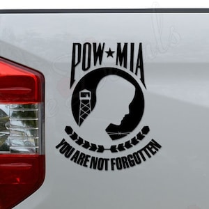 POW MIA Never Forgotten Military Soldier War Die Cut Vinyl Decal ...