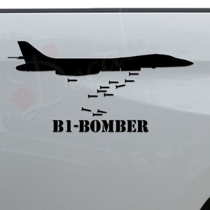 B-1 Bomber Military Plane Bomb Pilot Die Cut Vinyl Decal Sticker for ...